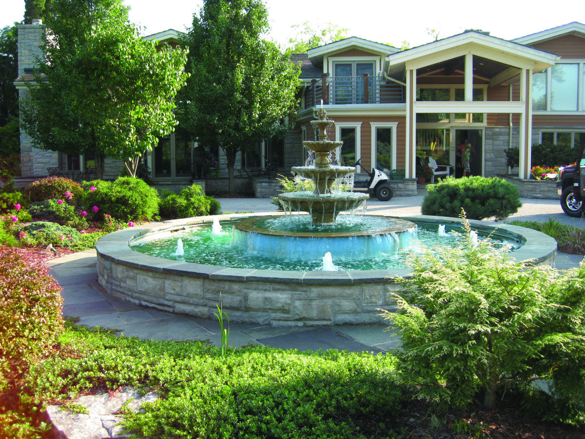 3 Tier Custom Fountain with Frothy Nozzles – Marquis Gardens