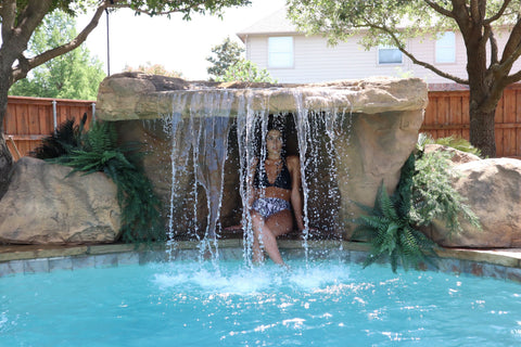 Sunset Grove - Complete Swimming Pool Waterfall Kit by Universal Rocks ...